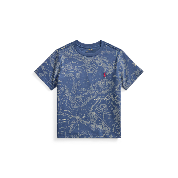 Map-Print Cotton Jersey Tee