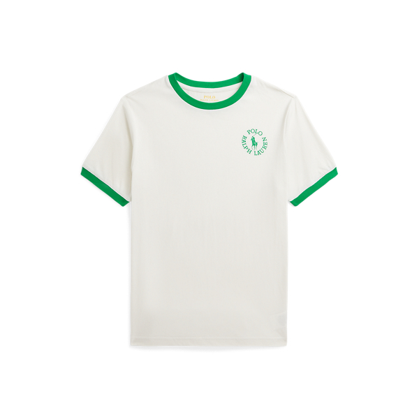 Logo Cotton Jersey Ringer Tee