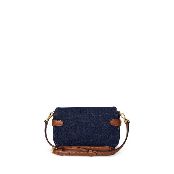 Washed Denim Small Blaike Crossbody Bag