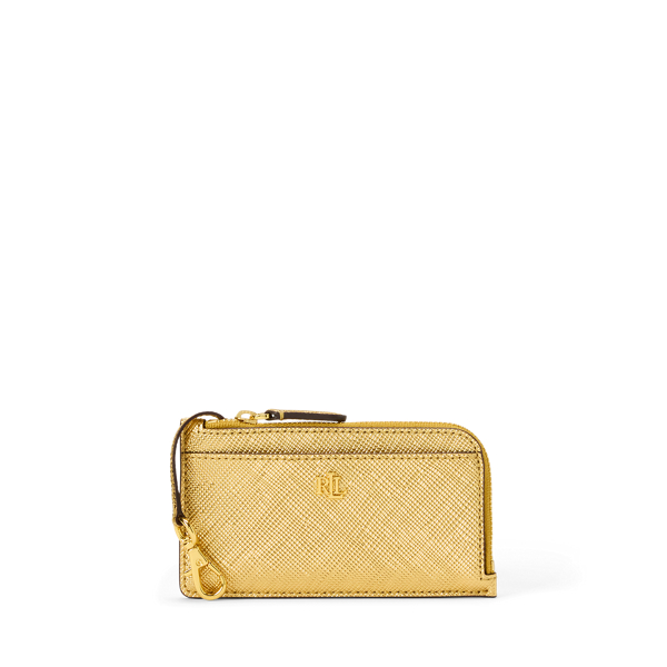 Textured Leather L-Zip Card Case for Women | Ralph Lauren® UK