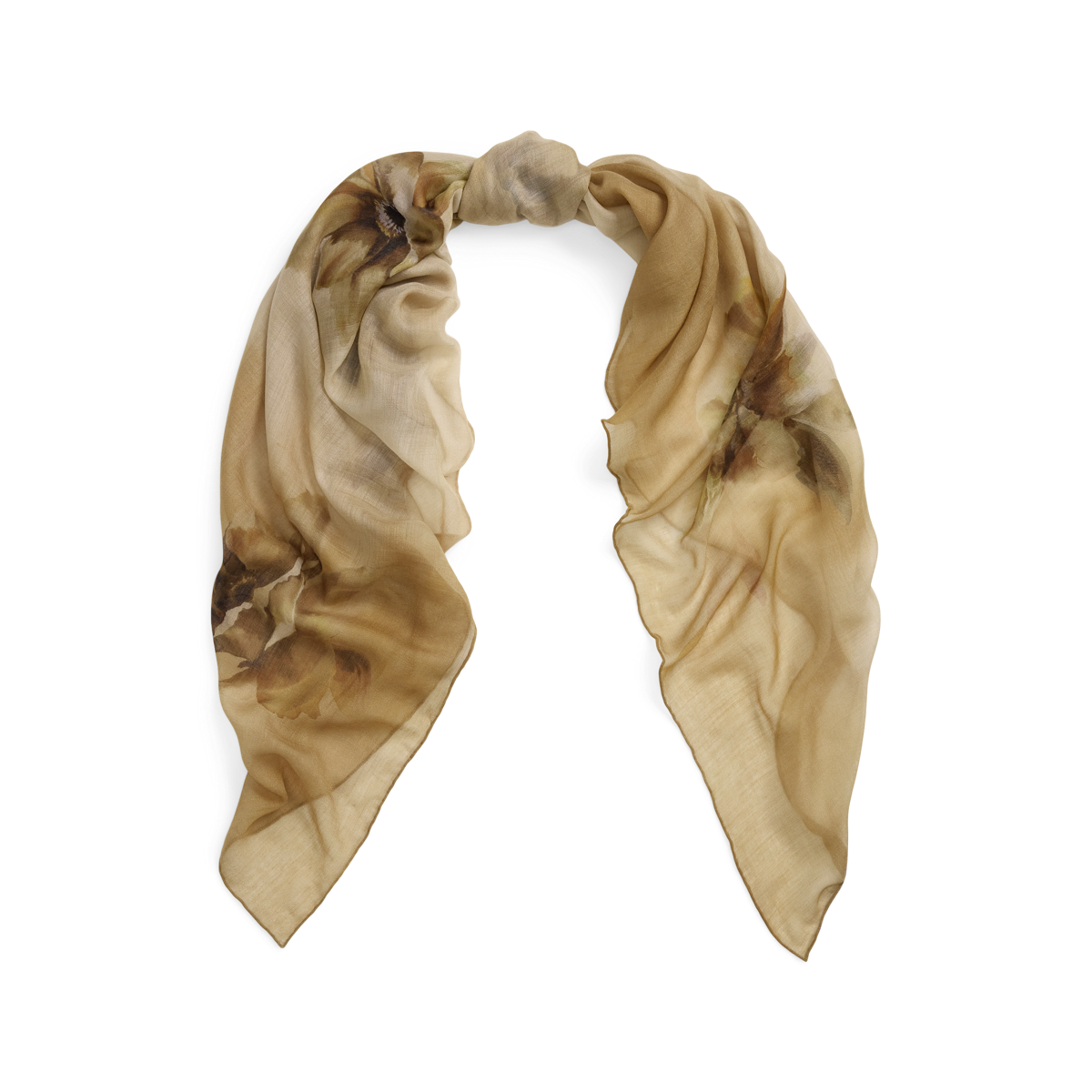 Floral Cashmere-Silk Pashmina Scarf
