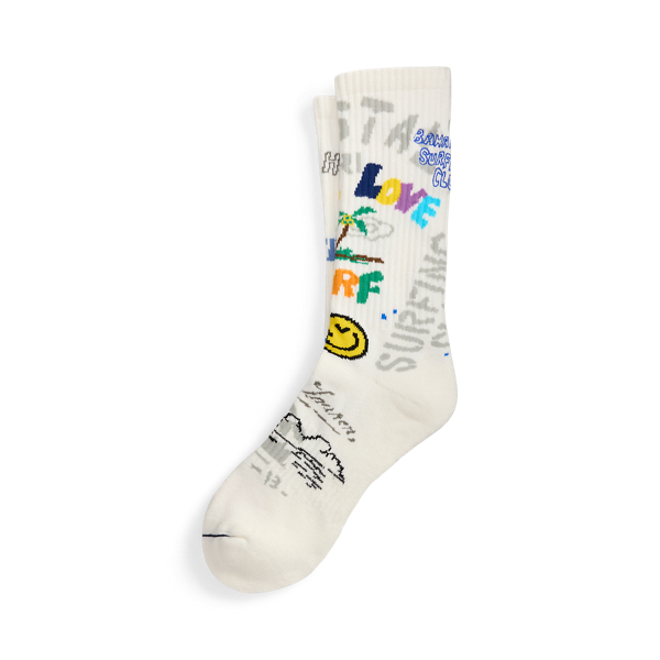 Peace Love Surf Mismatched Crew Socks