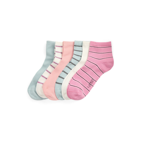Striped & Knit Quarter-Top Sock 6-Pack