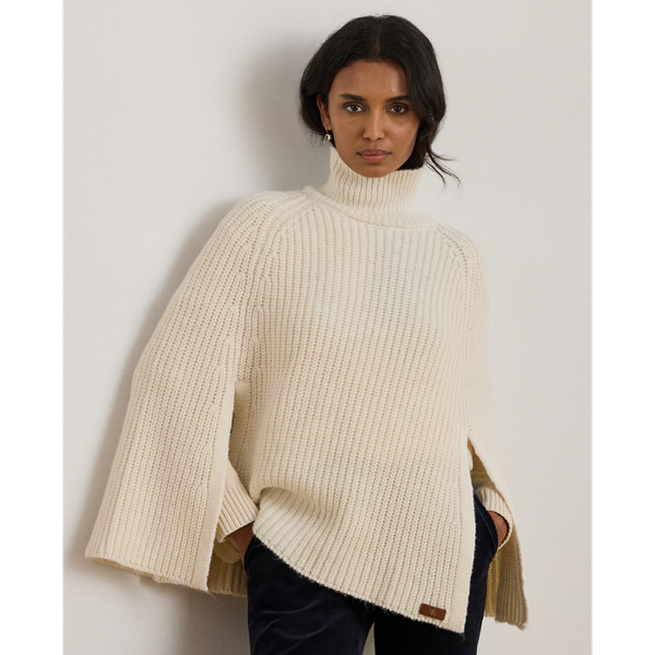 Cape – Rib-Knit – Cotton-Blend – Mockneck for Women | Ralph Lauren® UK
