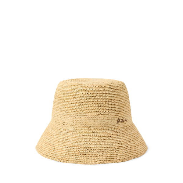 Logo Crocheted Raffia Sun Hat
