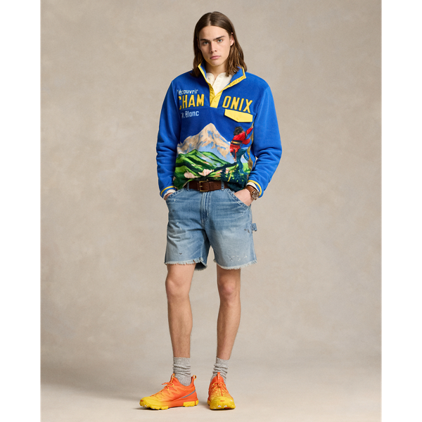 16.5 cm Relaxed Fit Cut-off Denim Short for Men | Ralph Lauren® UK