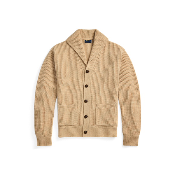 Textured Wool-Cashmere Shawl Cardigan for Men | Ralph Lauren® UK