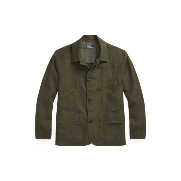 Veste utilitaire en lin à chevrons pour homme | Ralph Lauren® BE