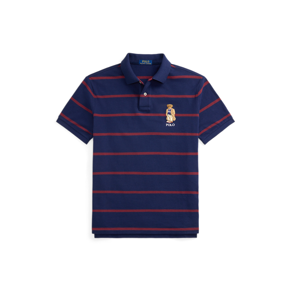 Custom slim fit mesh Polo-shirt met Bear voor heren | Ralph Lauren® BE