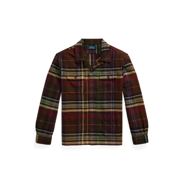 Plaid Brushed Flannel Overshirt for Men | Ralph Lauren® IN