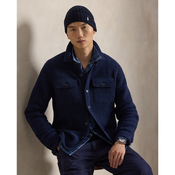 Felted Wool-Blend Overshirt for Men | Ralph Lauren® UK