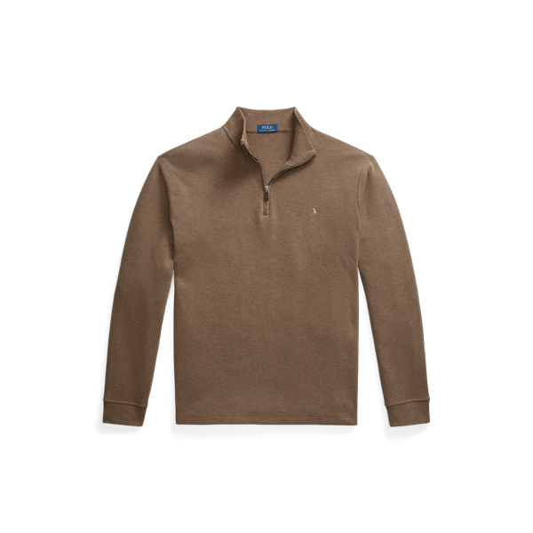 Camisola com fecho-éclair curto canelado para homen | Ralph Lauren® PT