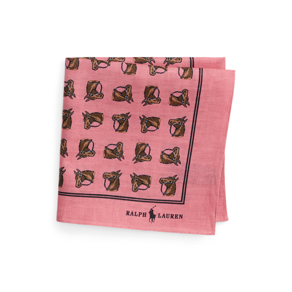 Equestrian Linen Pocket Square for Men | Ralph Lauren® UK