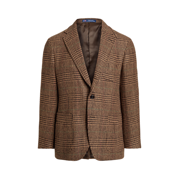 Polo Tailored Plaid Harris Tweed Jacket for Men | Ralph Lauren® UK