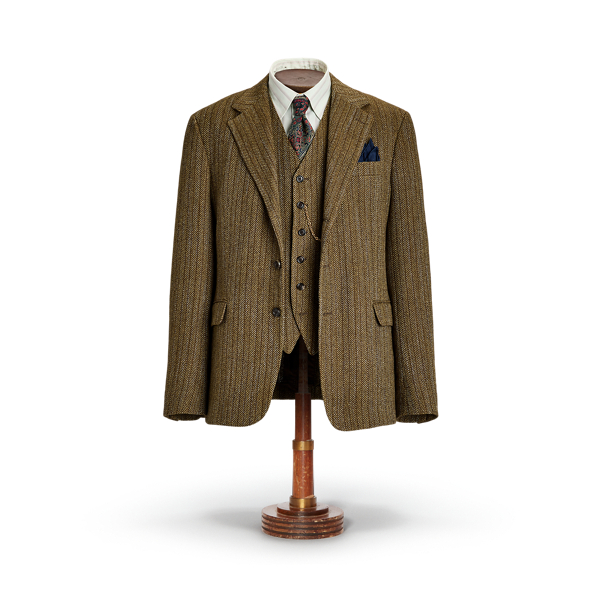 Giacca in misto lino a spina di pesce da uomo | Ralph Lauren® IT