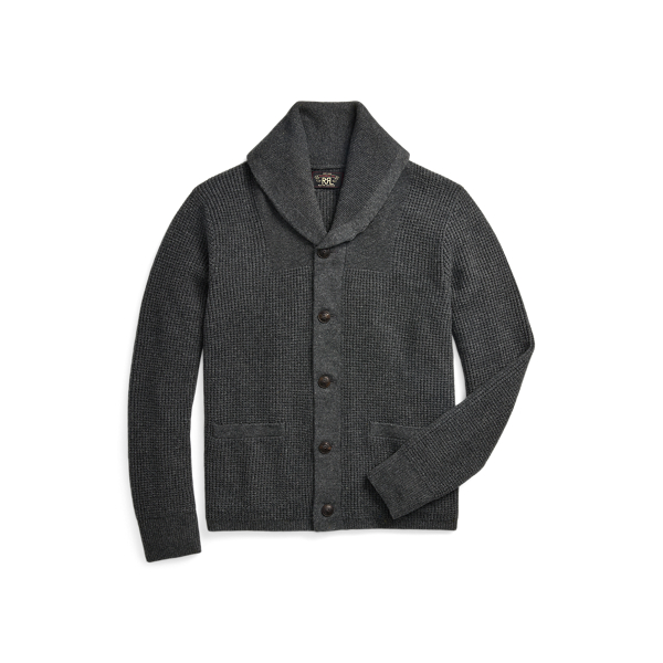 Waffle-Knit Cashmere Shawl Cardigan for Men | Ralph Lauren® UK