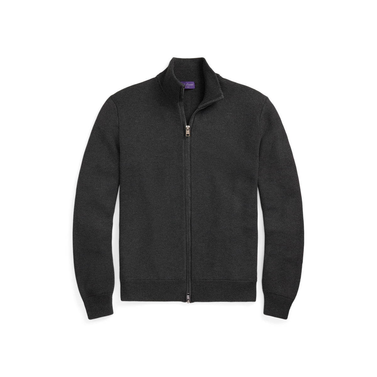 Silk-Cotton Full-Zip Sweater