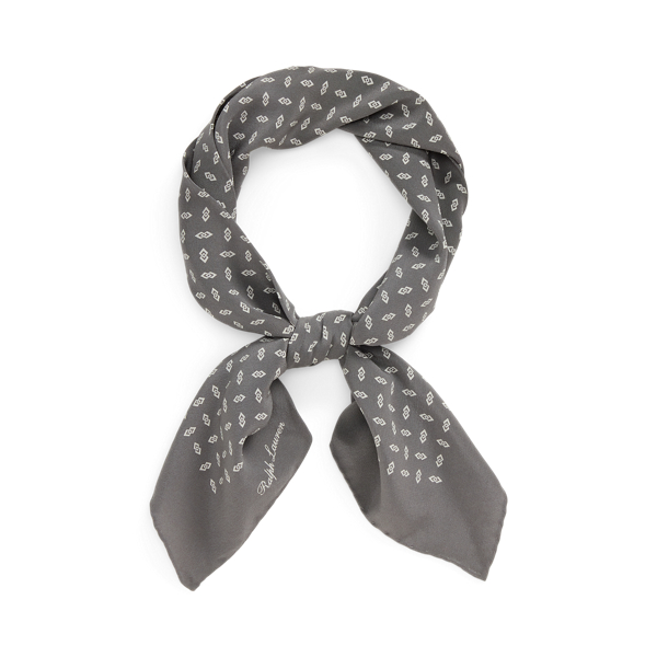 Diamond Print Silk Crepe Neckerchief | Ralph Lauren® Australia