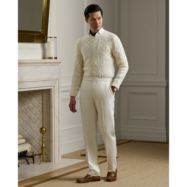 Gregory Hand-Tailored Silk Suit Trouser