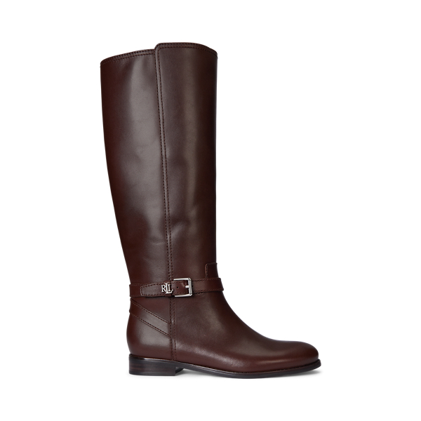 Hoher Stiefel Brooke II aus Kalbsleder für Damen | Ralph Lauren® CH