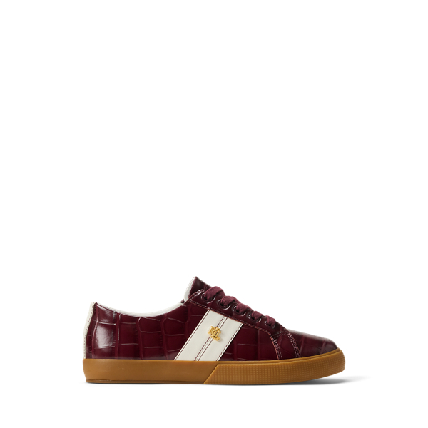 Janson II Croc-Embossed Leather Trainer for Women | Ralph Lauren® RO